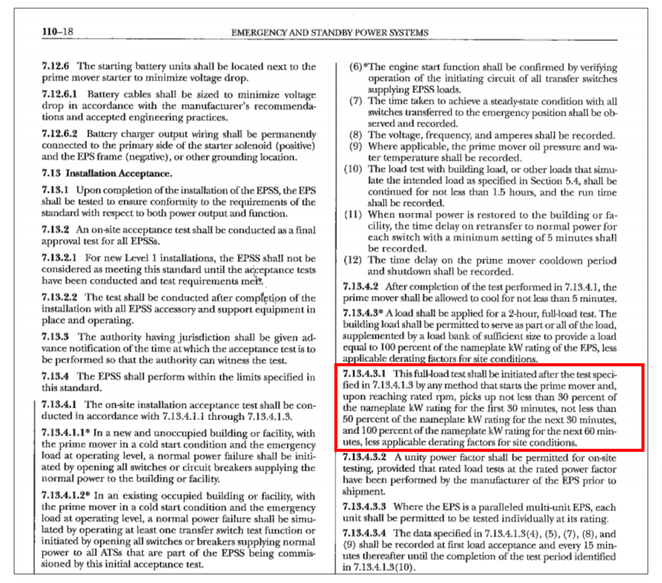 Load bank testing procedure. - Powercity