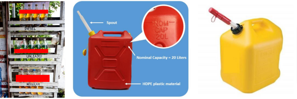 Fuel contamination from inappropriate portable containers. - Powercity